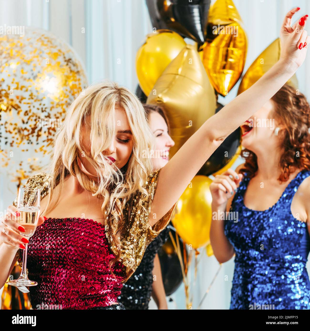 hen party special day dancing celebration girls Stock Photo - Alamy
