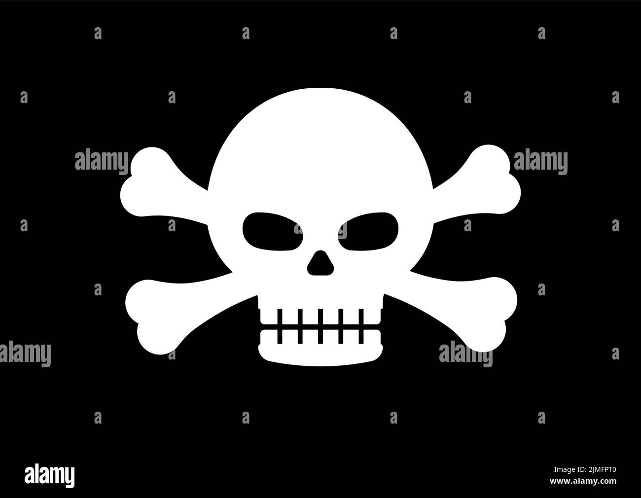 Pirate skull with cross bones vector illustration Stock Vector Image ...