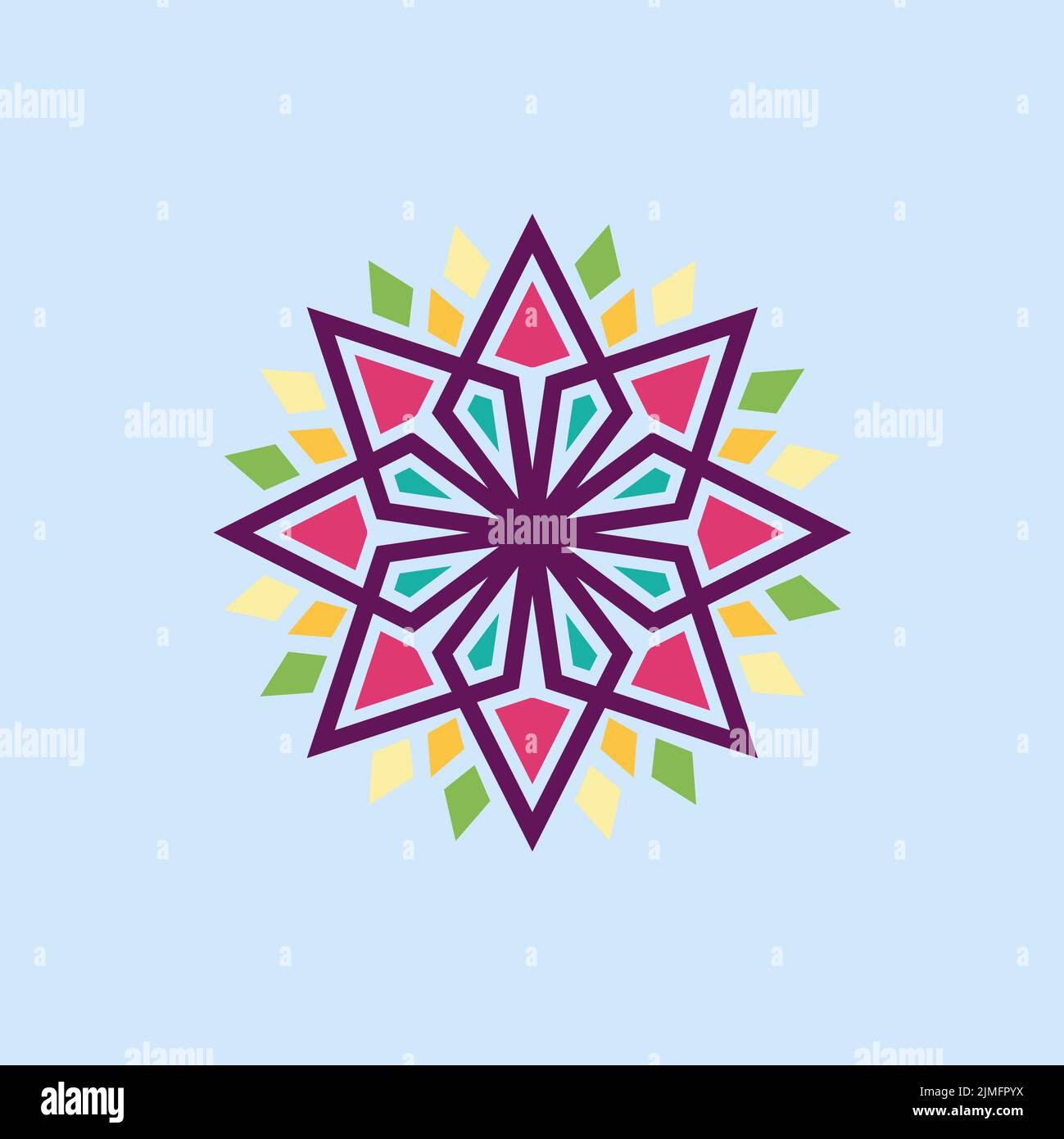 Simple Colorful Mandala