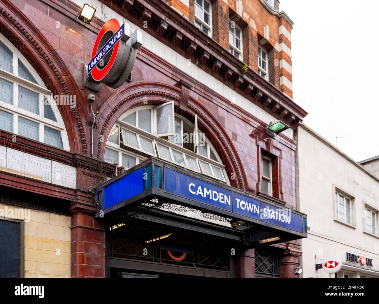 Entrance of underground station of Camden Town on the Bakerloo line, in ...