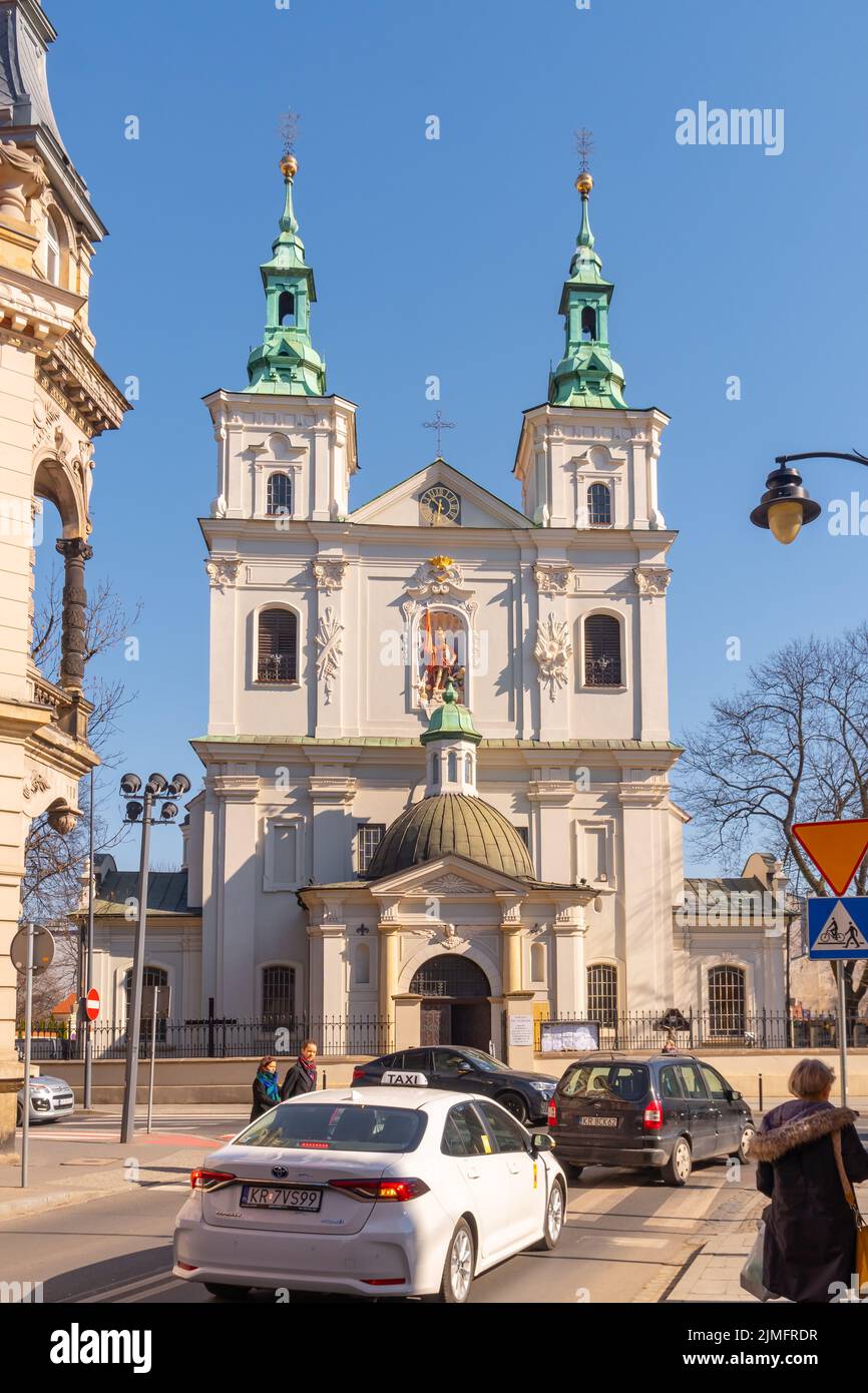 Krakow, Poland - 14 March, 2022: Collegiate Church of St. Florian in ...