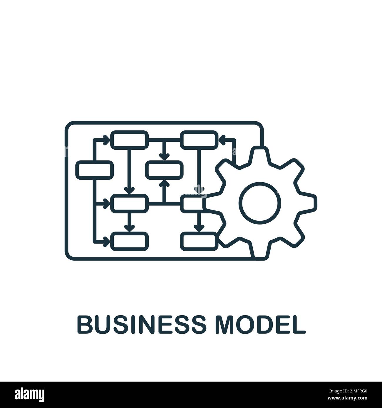 Business Model icon. Monochrome simple icon for templates, web design ...