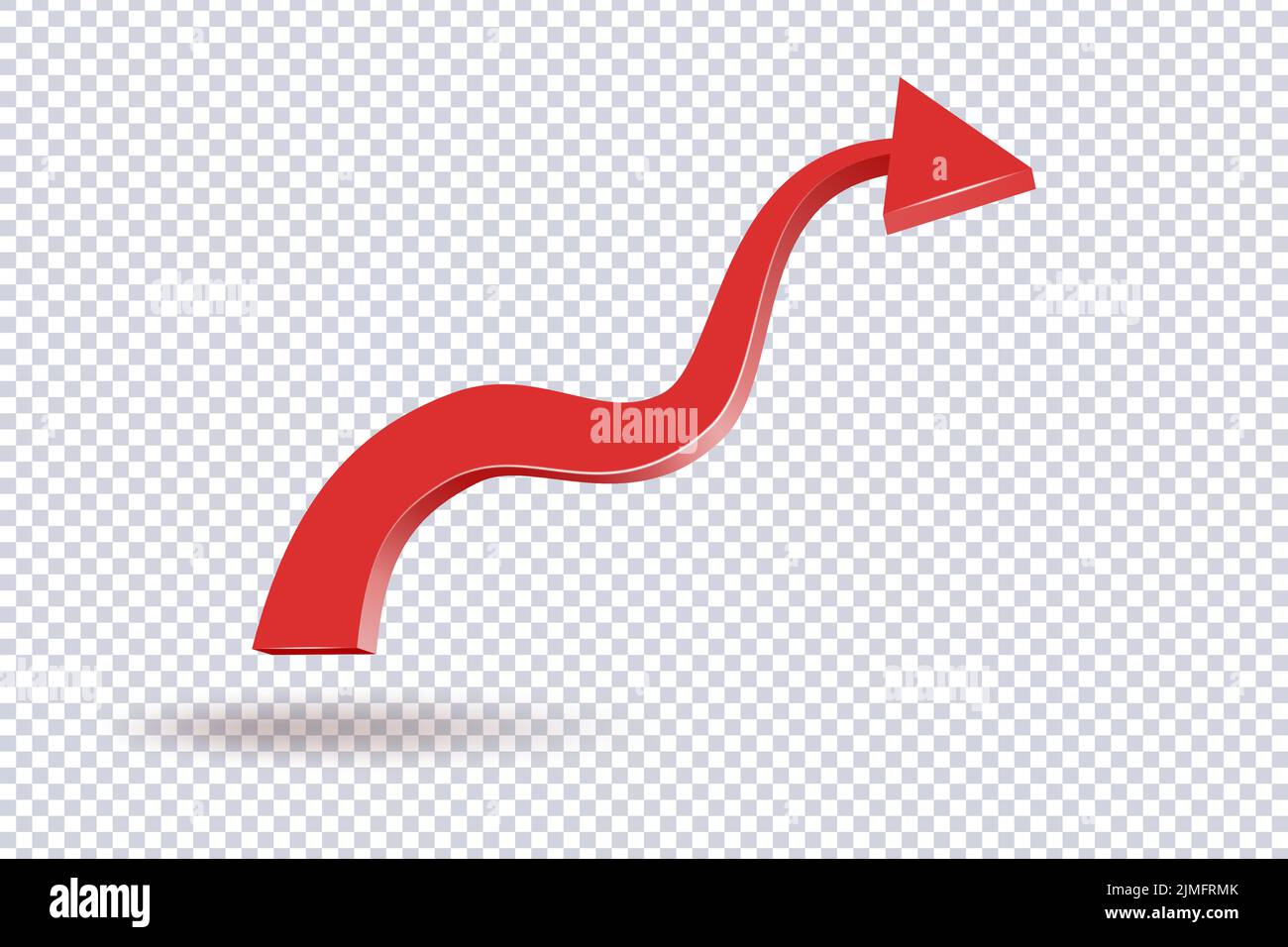 Curved Red Arrow Transparent