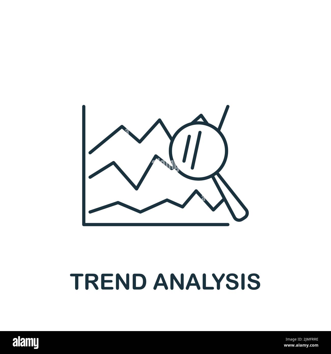 Trend Analysis icon. Monochrome simple icon for templates, web design ...