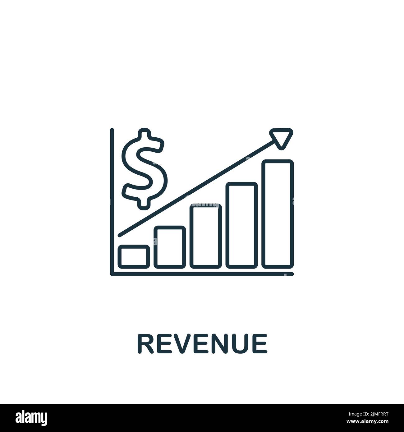 Revenue icon. Monochrome simple icon for templates, web design and ...
