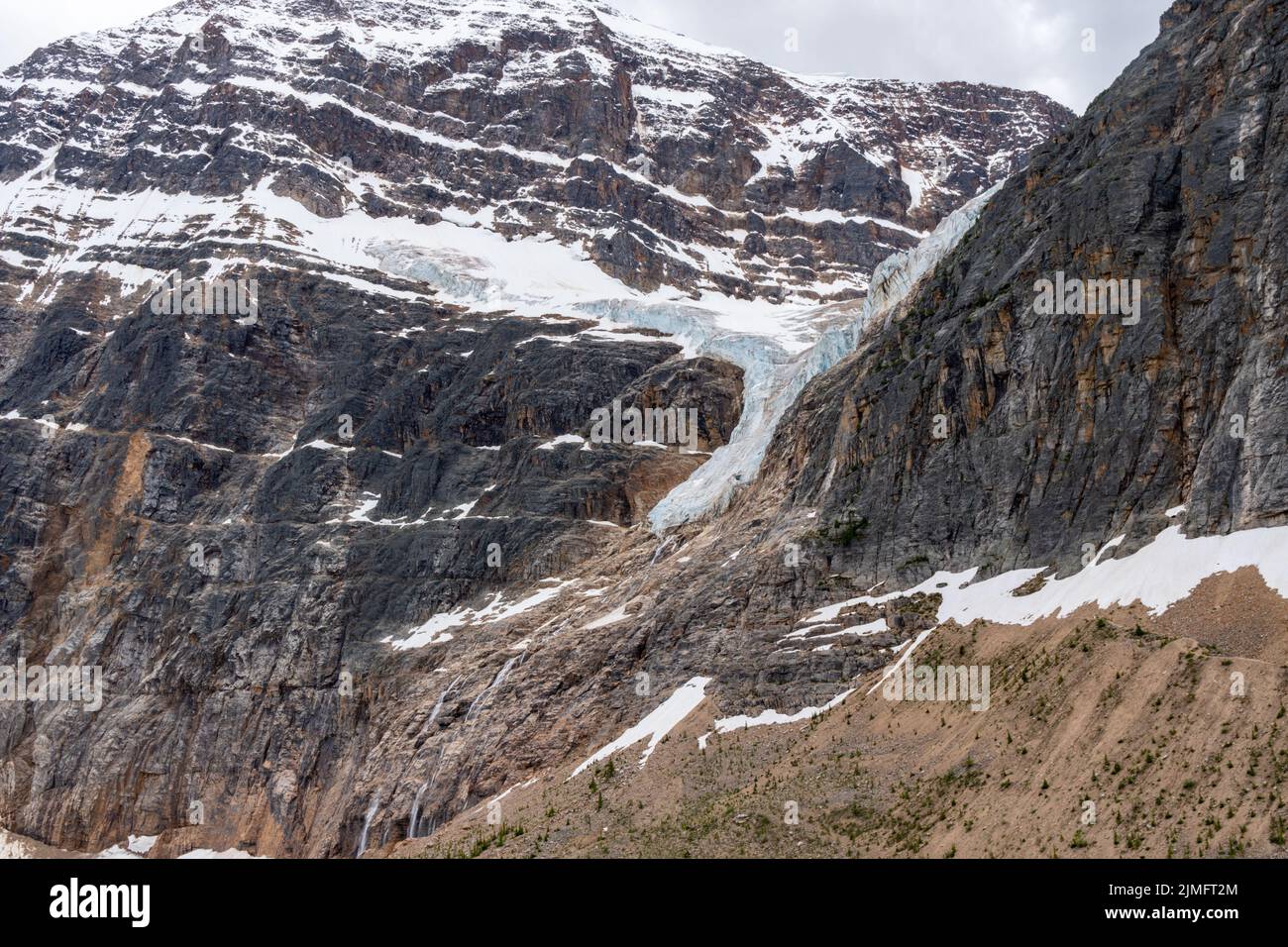 Angel Glacier at Mt. Edith Cavell in Jasper National Park Stock Photo ...