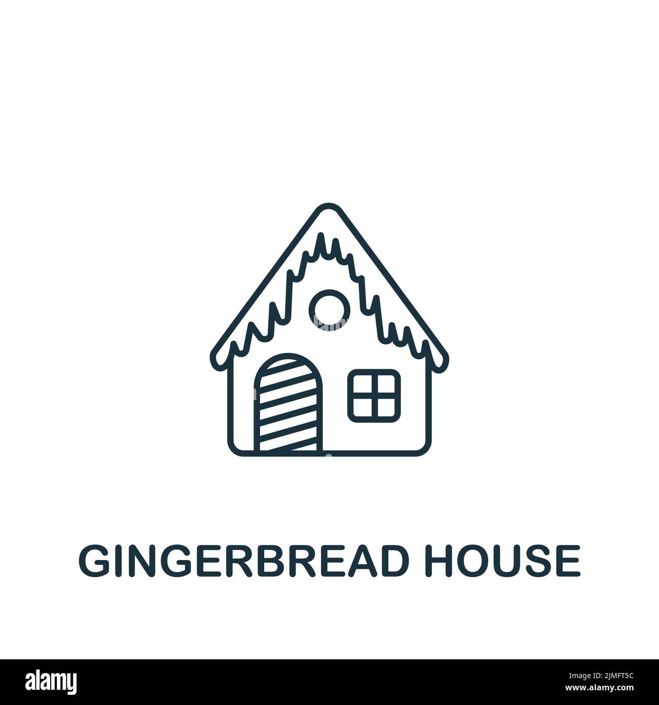 Gingerbread House icon. Monochrome simple icon for templates, web ...