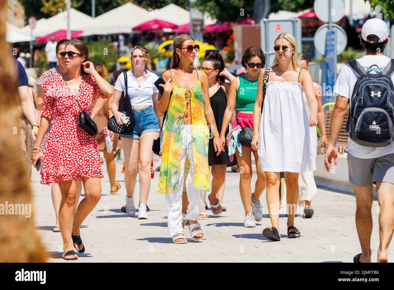 Another sunny weekend brought crowds to the center of Split, Croatia on ...