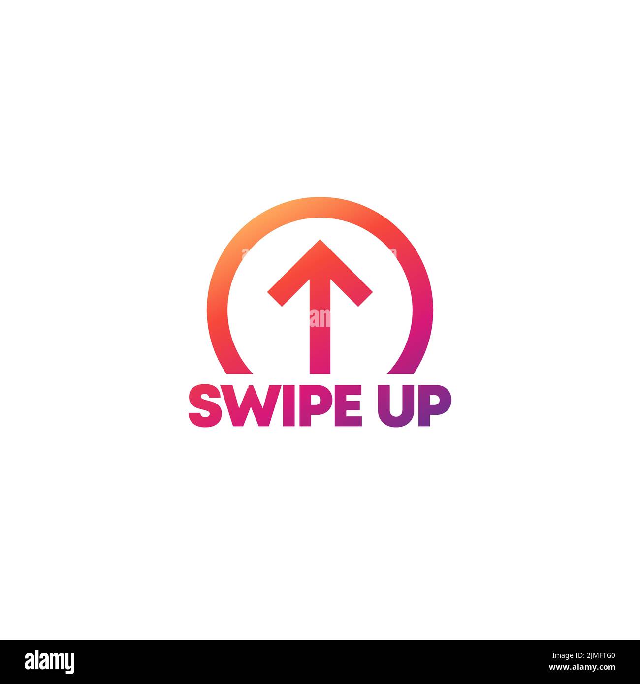 Swipe up icon with arrow Stock Vector Image & Art - Alamy