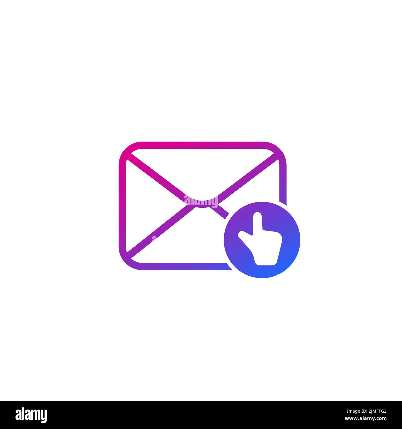 Mail and touch gesture icon Stock Vector Image & Art - Alamy