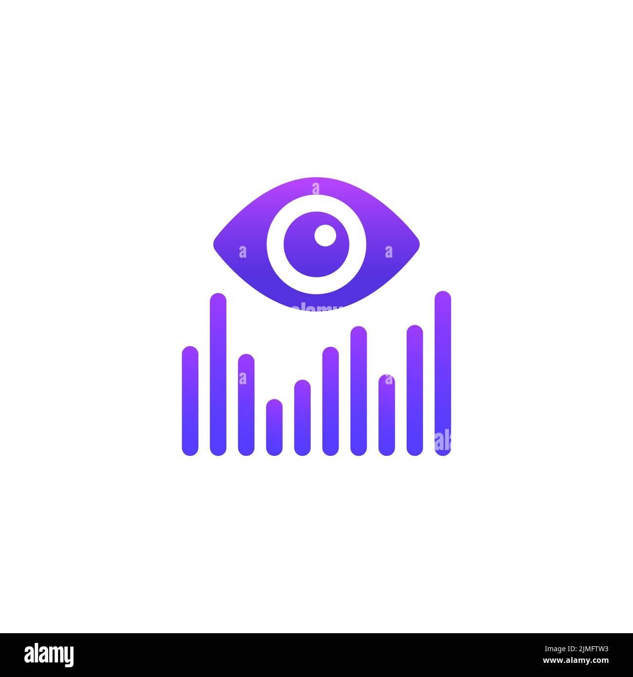 Views analytics icon, eye and graph Stock Vector Image & Art - Alamy