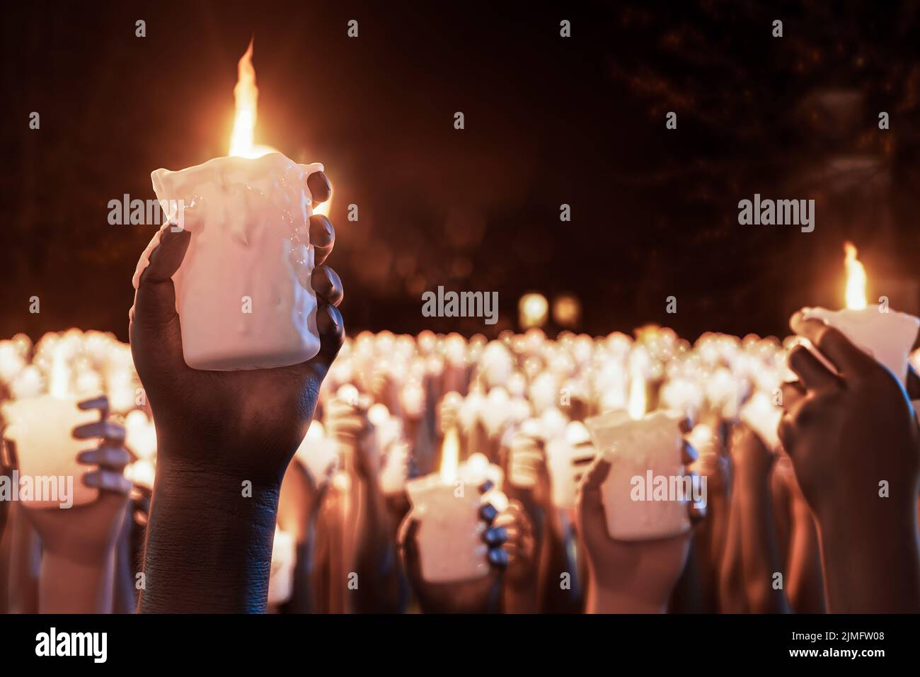 Candlelight vigil black people hi-res stock photography and images - Alamy
