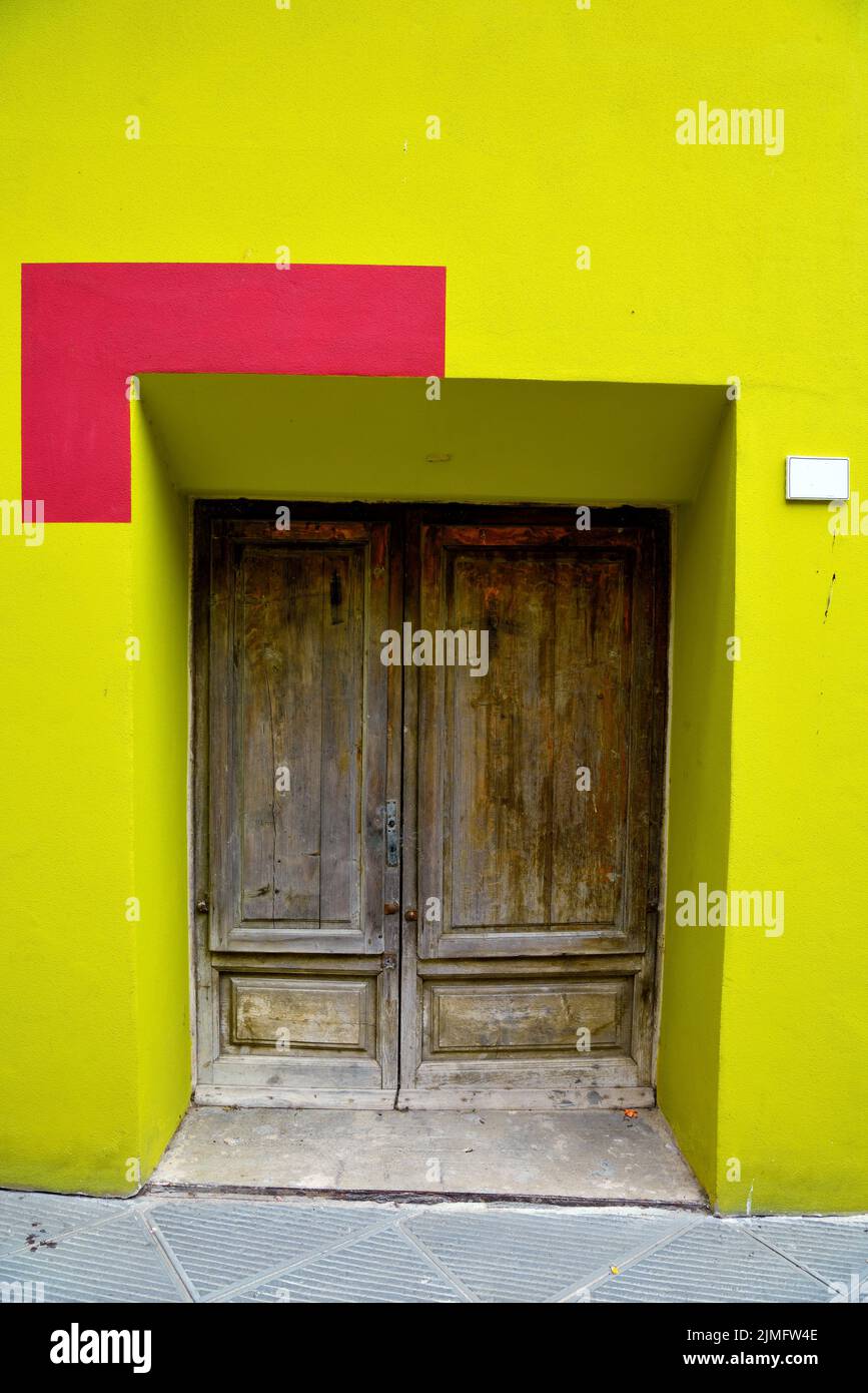 the village with the colorful houses Ghizzano tuscany Italy Stock Photo ...