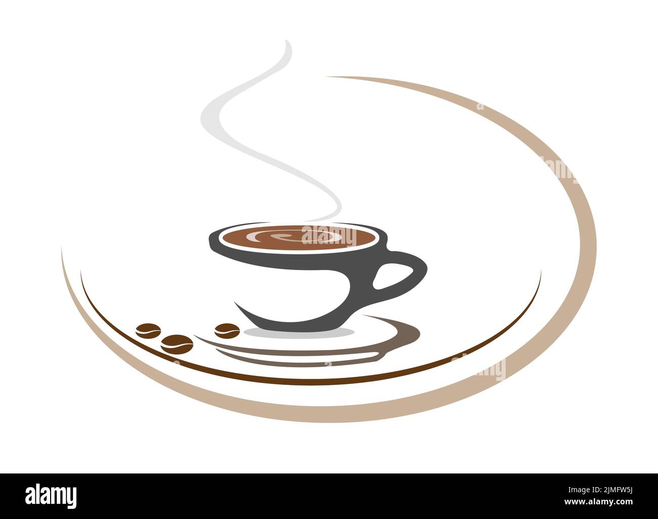 A cup of coffee. Vector icon for coffee shops, websites and ...