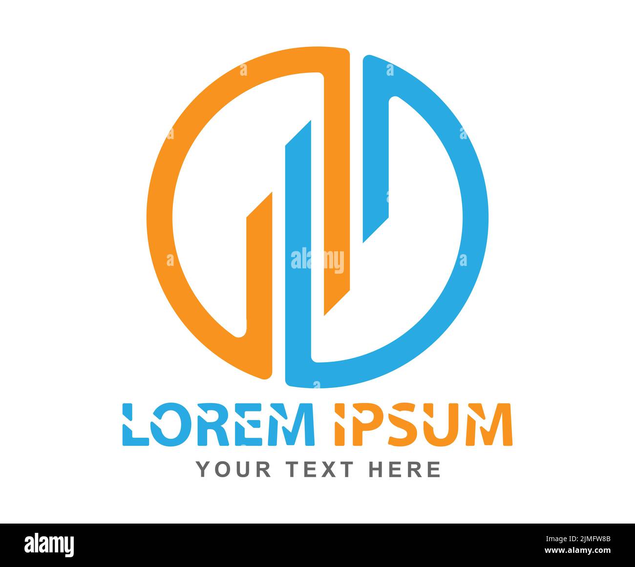 Abstract circular logo. Vector template for a logo, brand or sticker ...