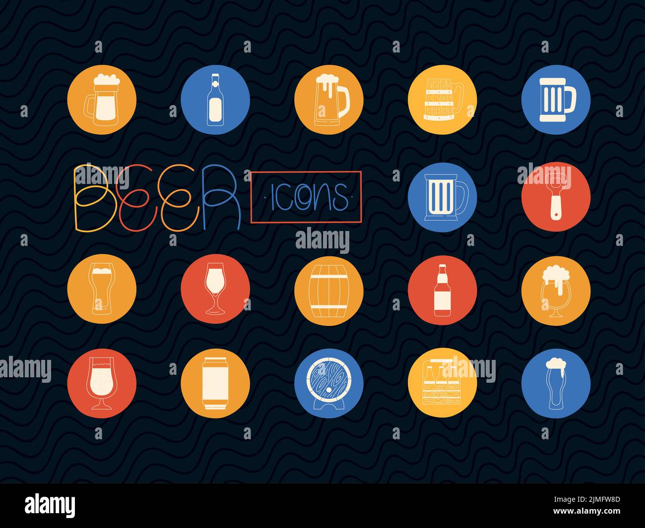 beer icons bundle Stock Vector Image & Art - Alamy