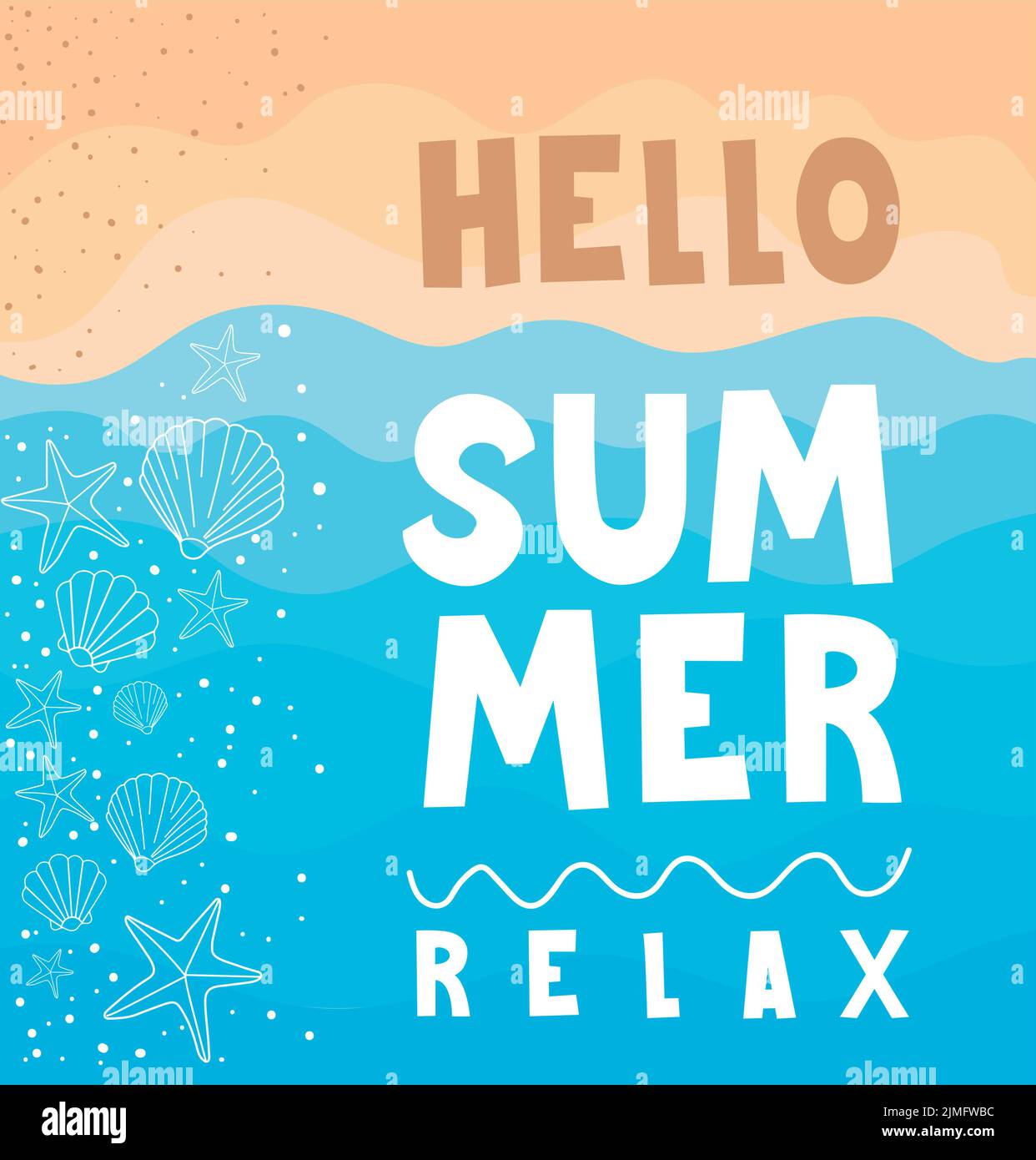 hello summer poster Stock Vector Image & Art - Alamy
