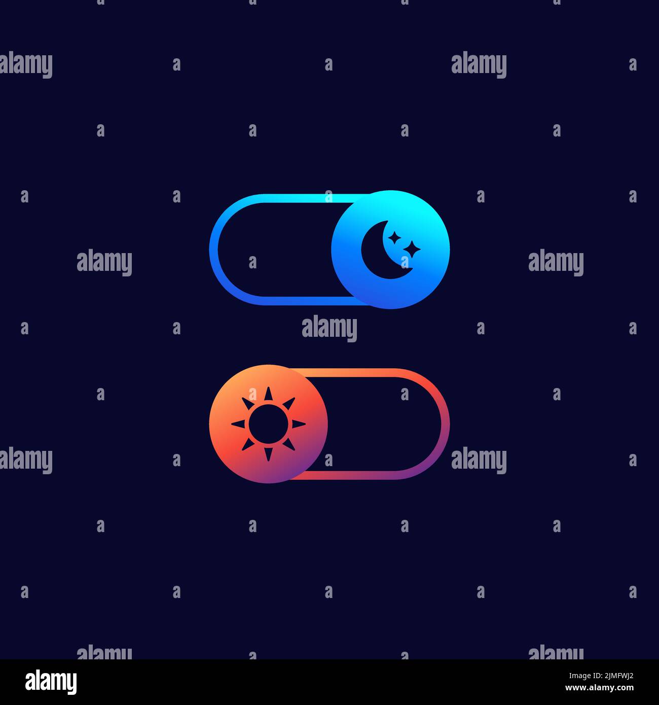 Light dark mode buttons Stock Vector Images - Alamy