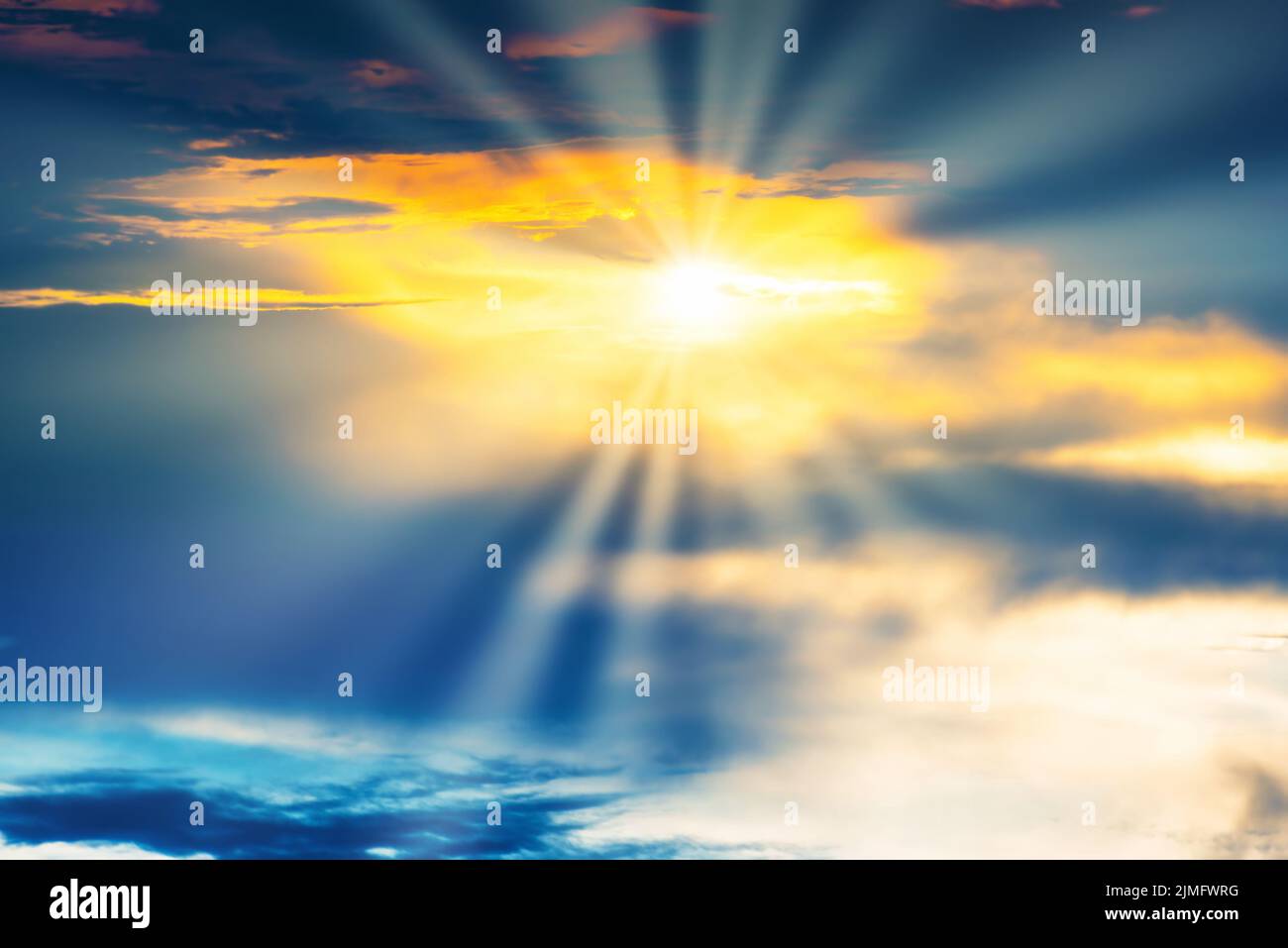 Sunset sky with dramatic clouds Stock Photo - Alamy