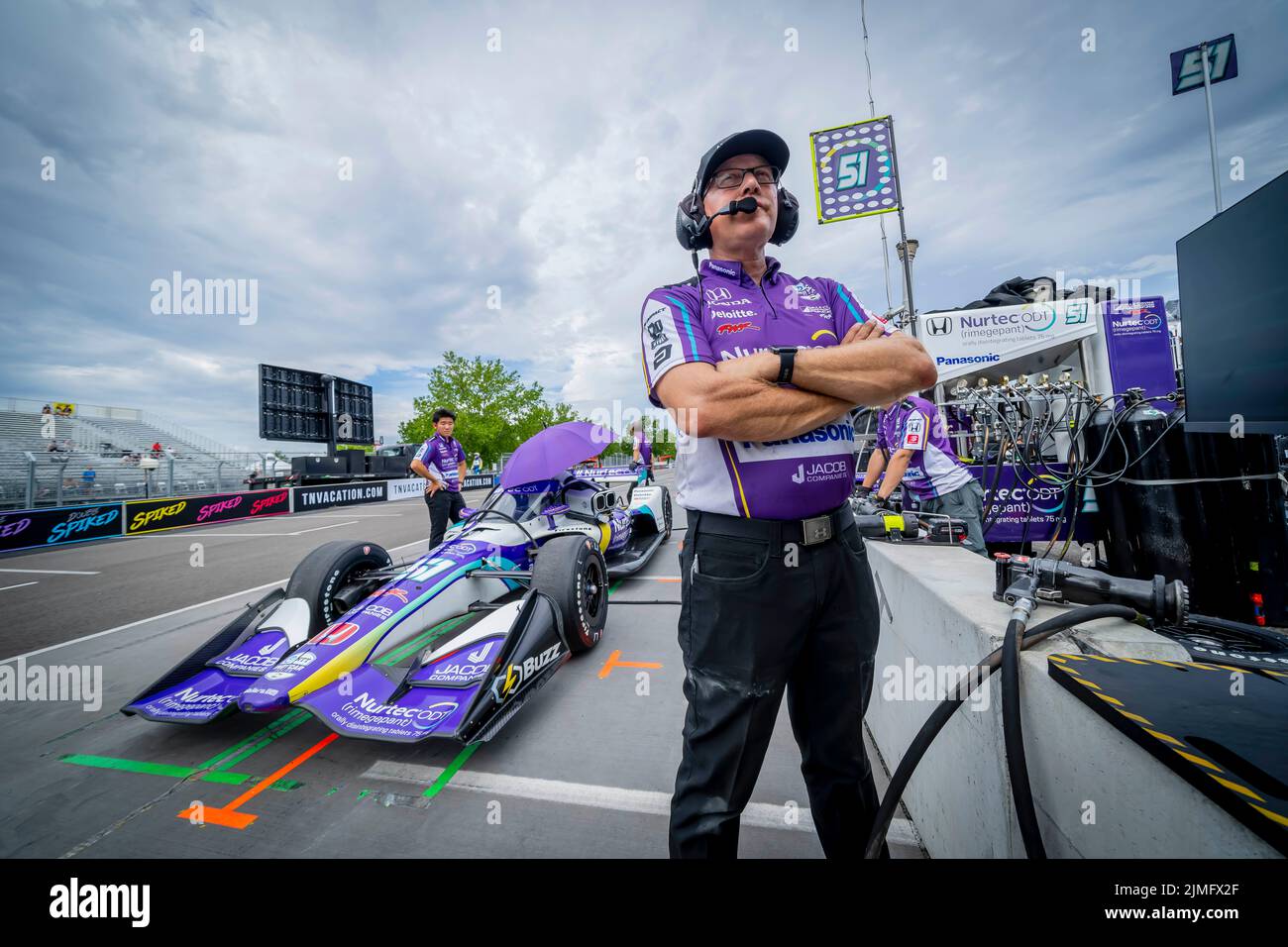 Nashville, TN, USA. 5th Aug, 2022. Crew members of Rick Ware Racing ...