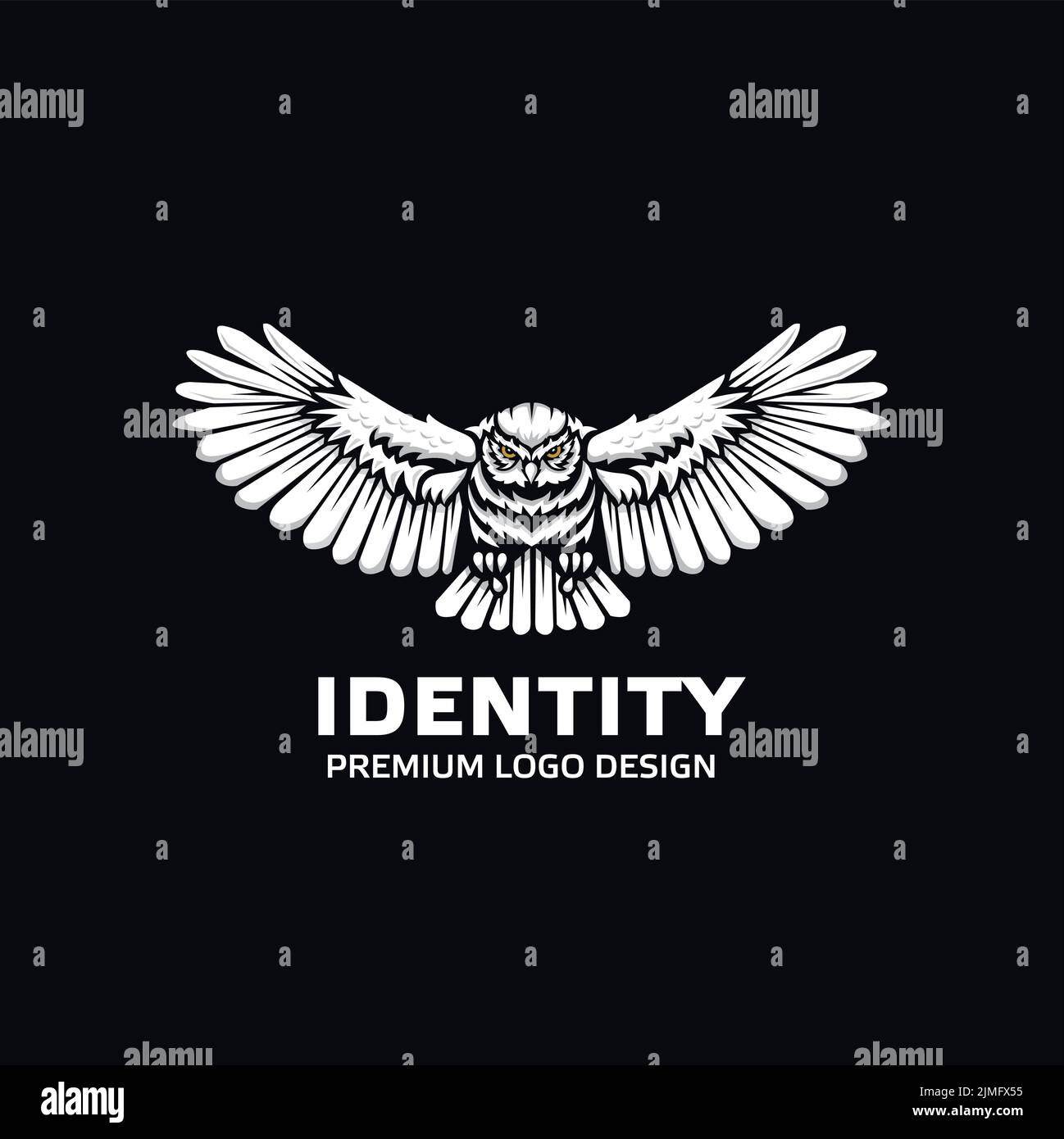 A close-up shot of the owl bird logo exclusive design inspiration Stock ...