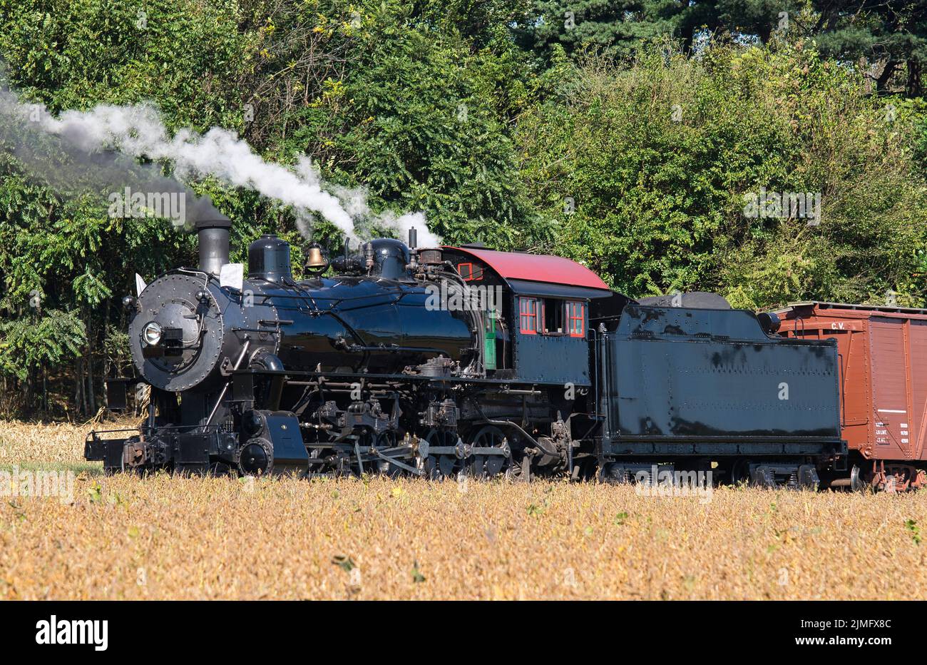 Restored old american steam train hi-res stock photography and images ...