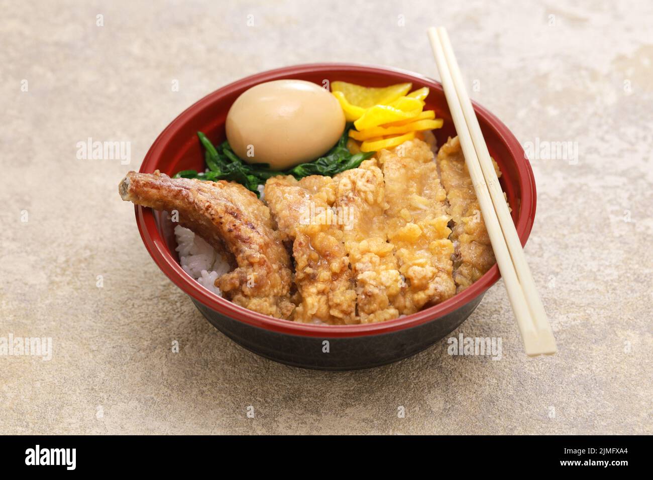 Taiwanese fried pork chop bento, station lunch box Stock Photo - Alamy