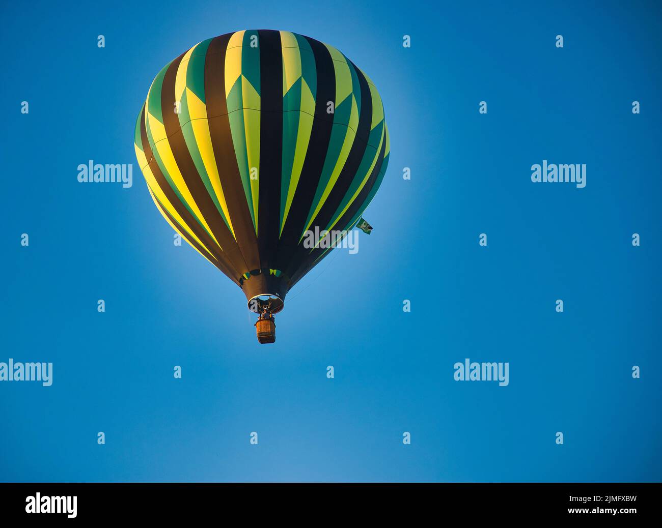 View of Many Hot Air Balloons Getting Ready to Take Off Stock Photo - Alamy