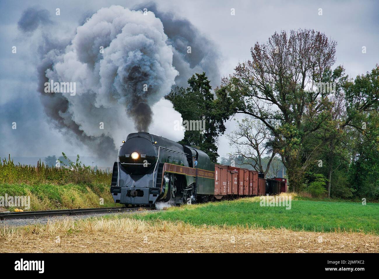 Restored old american steam train hi-res stock photography and images ...