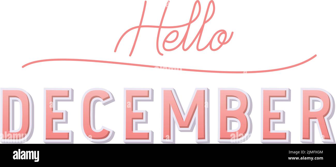 December month word written Stock Vector Images - Alamy