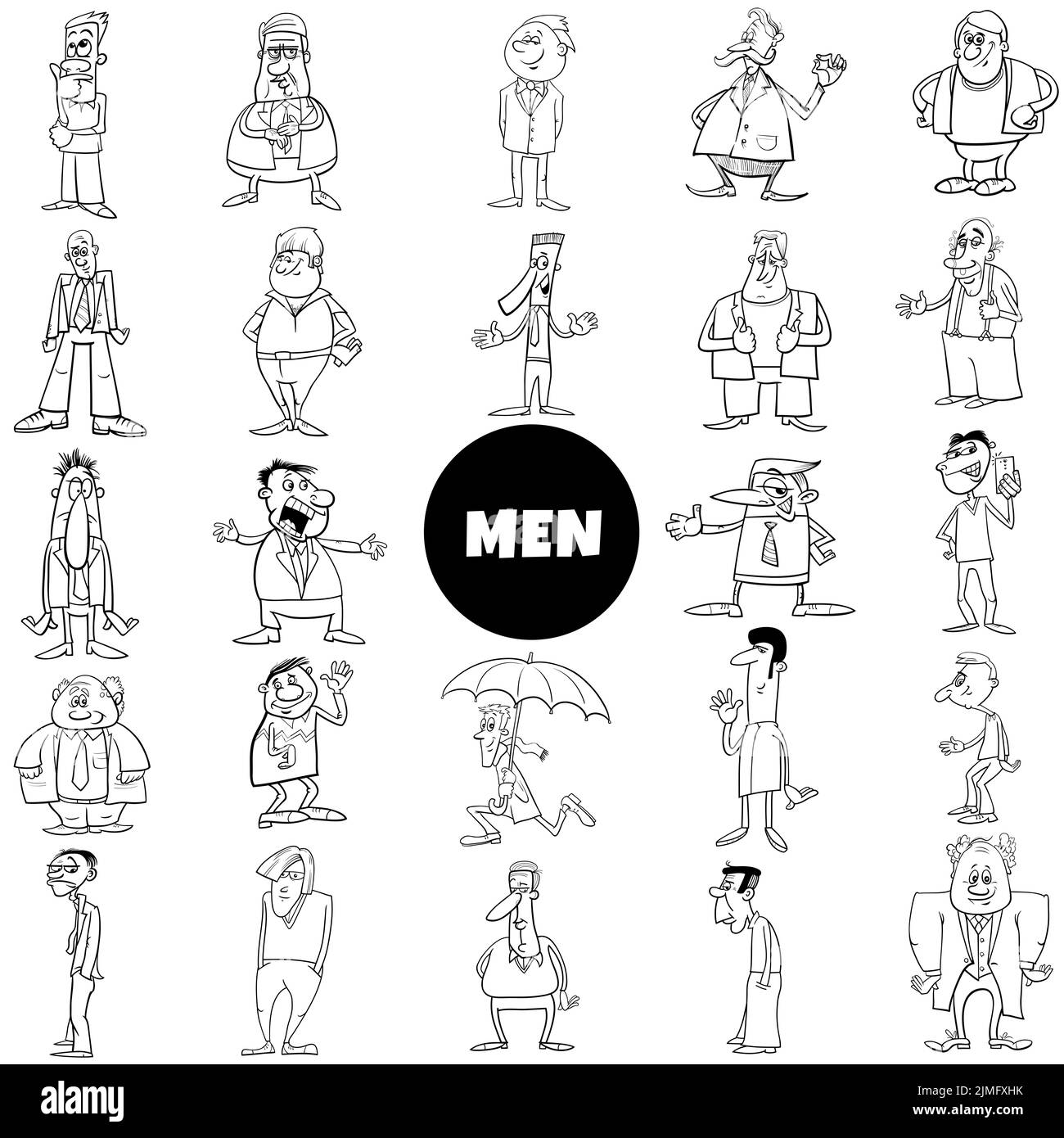 Black And White Cartoon Funny Men Characters Big Set Stock Photo Alamy black-and-white-cartoon-funny-men-characters-big-set-stock-photo-alamy