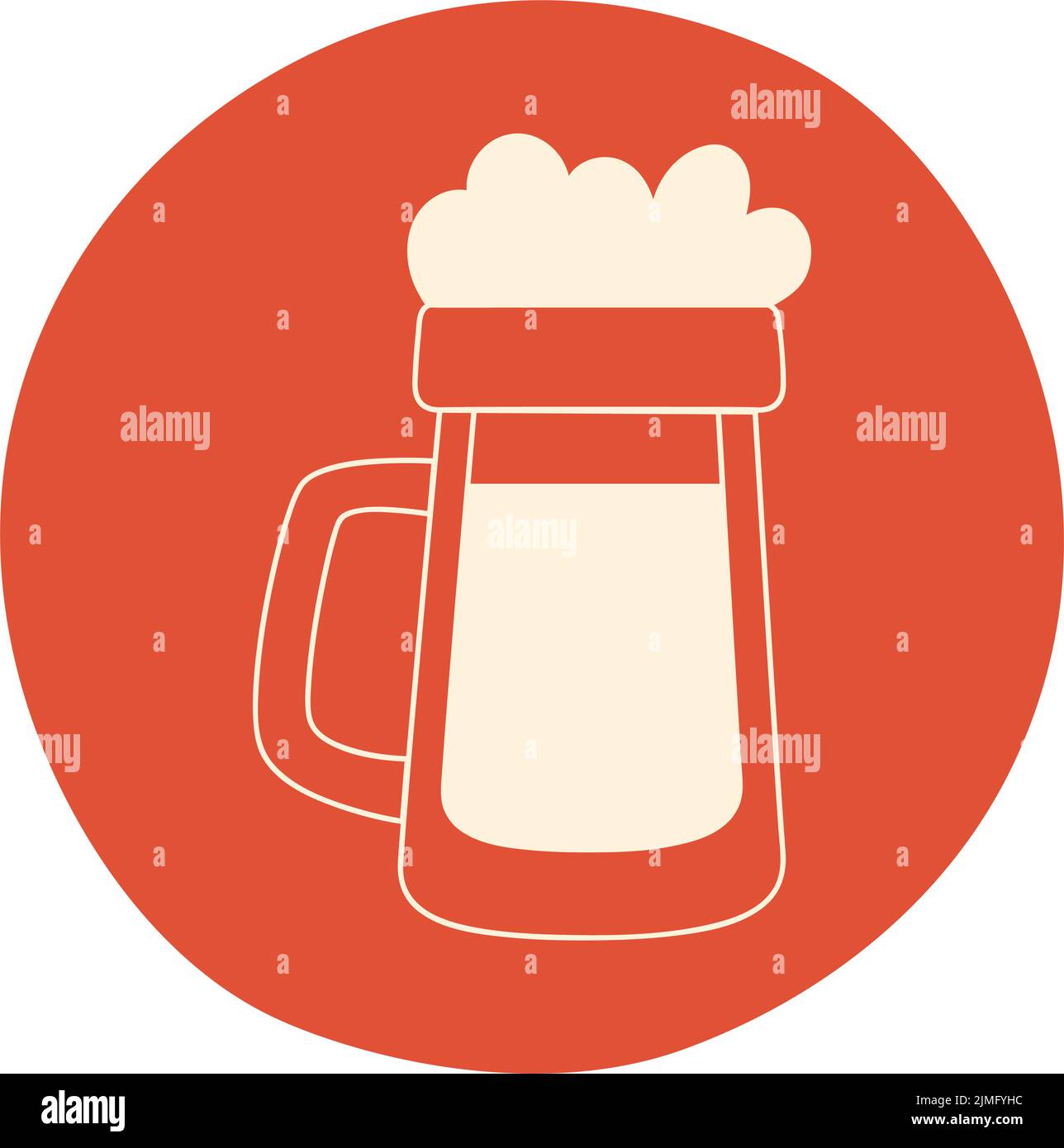 red beer mug Stock Vector Image & Art - Alamy