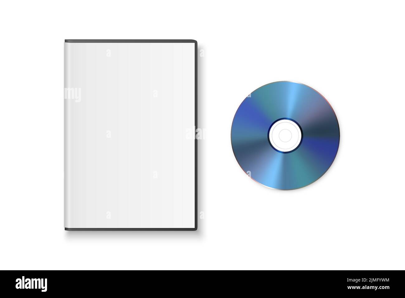 Vector 3d Realistic Blue CD, DVD with Plastic Case Isolated on White ...