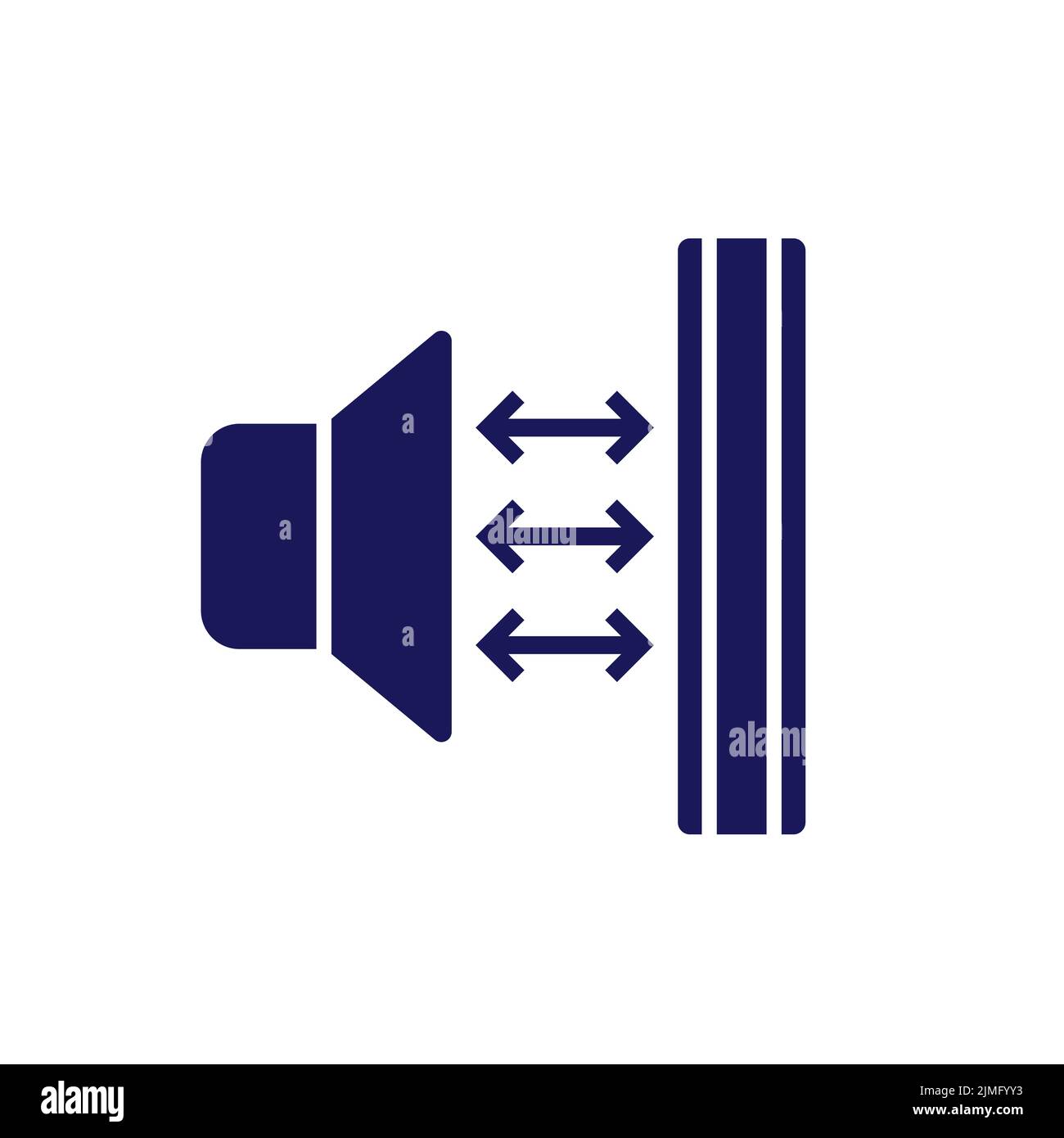 soundproofing icon, soundproof wall vector sign Stock Vector Image ...