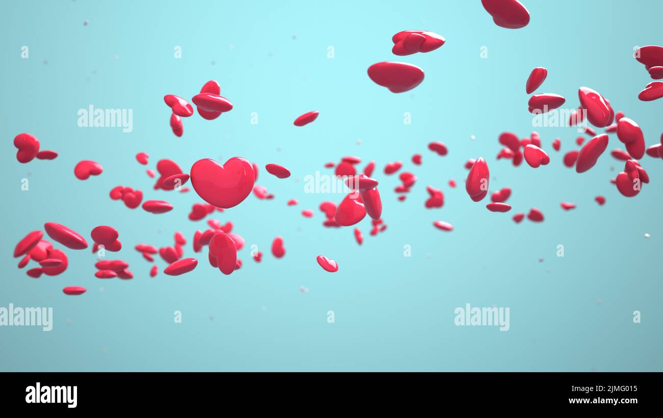 Flying hearts hi-res stock photography and images - Alamy