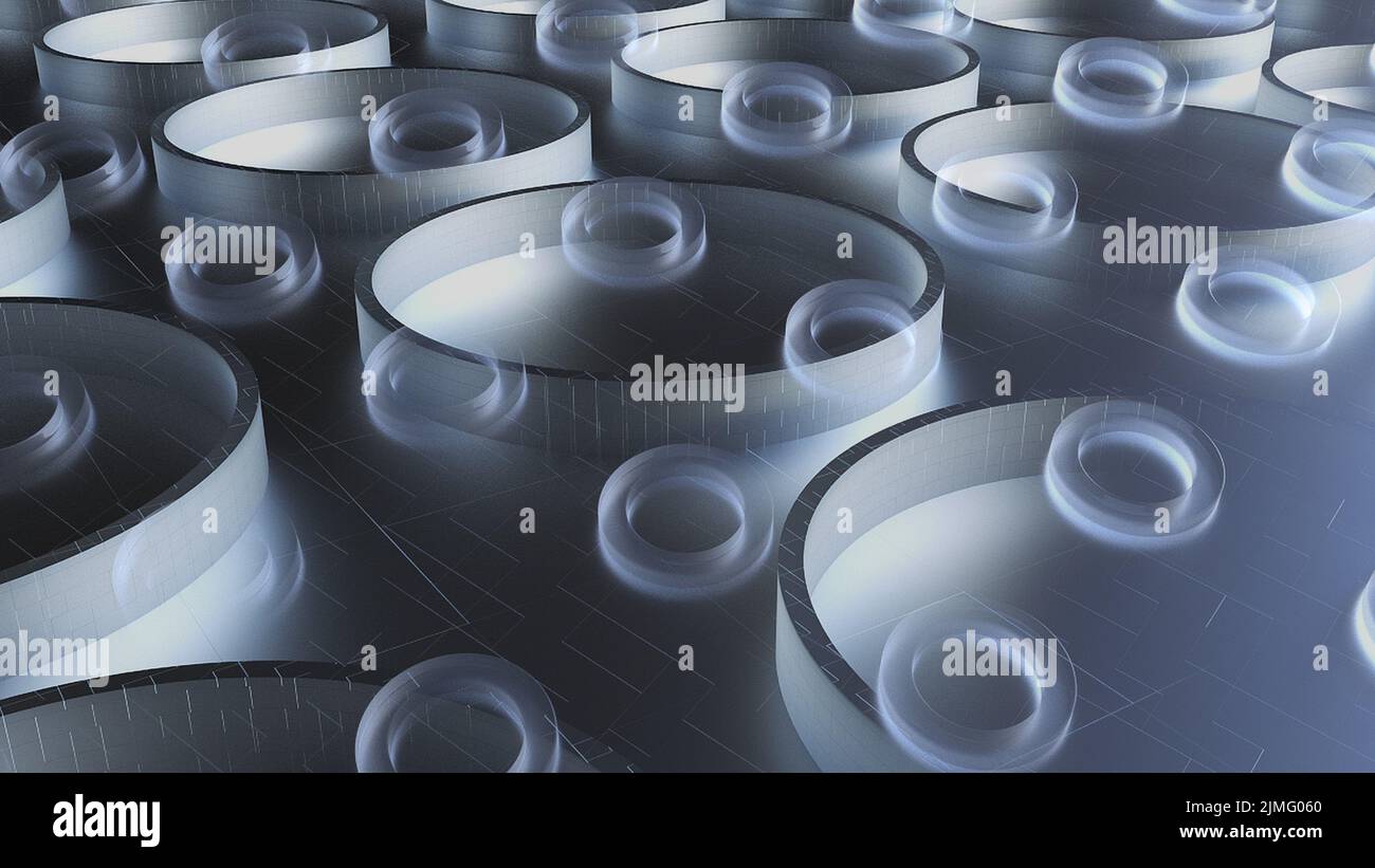 3d glass rings hi-res stock photography and images - Alamy