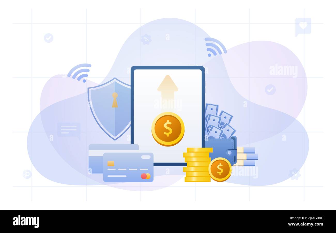 Financial management concept and investment, Flat design of payment ...