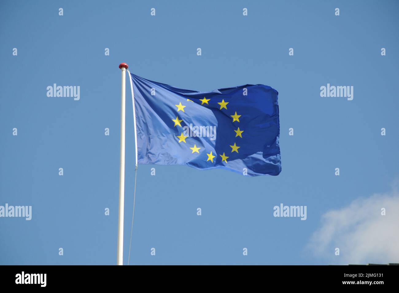 Copenhagen /Denmark/06 August 2022/ EU flag or eueopan union flay i ...