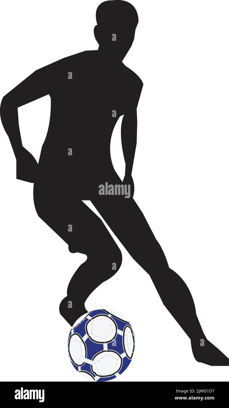 silhouette drawing, white background,football man Running back with a ...