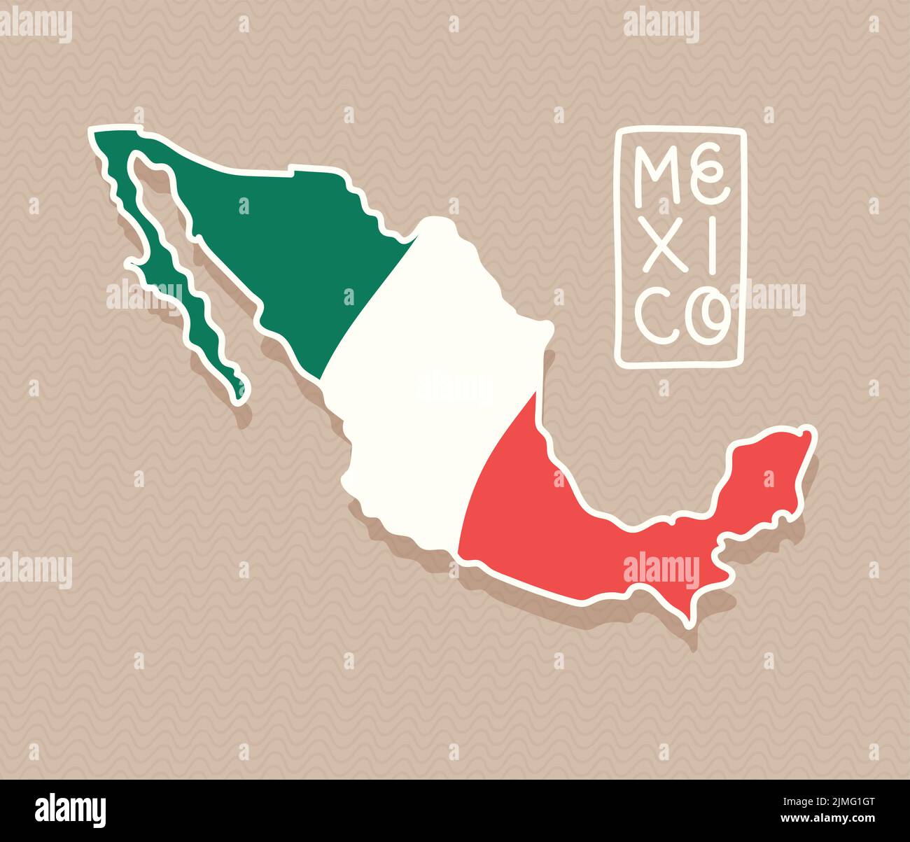 poster of mexico map Stock Vector Image & Art - Alamy