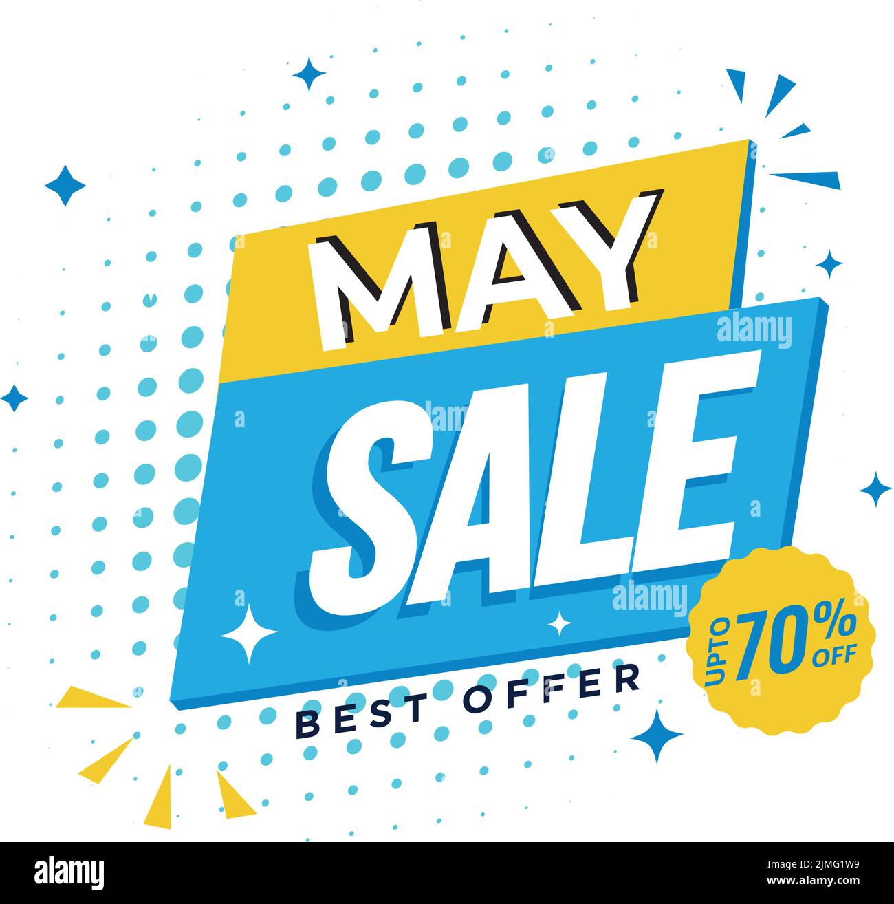 an illustration of May Sale sign on white background Stock Vector Image ...