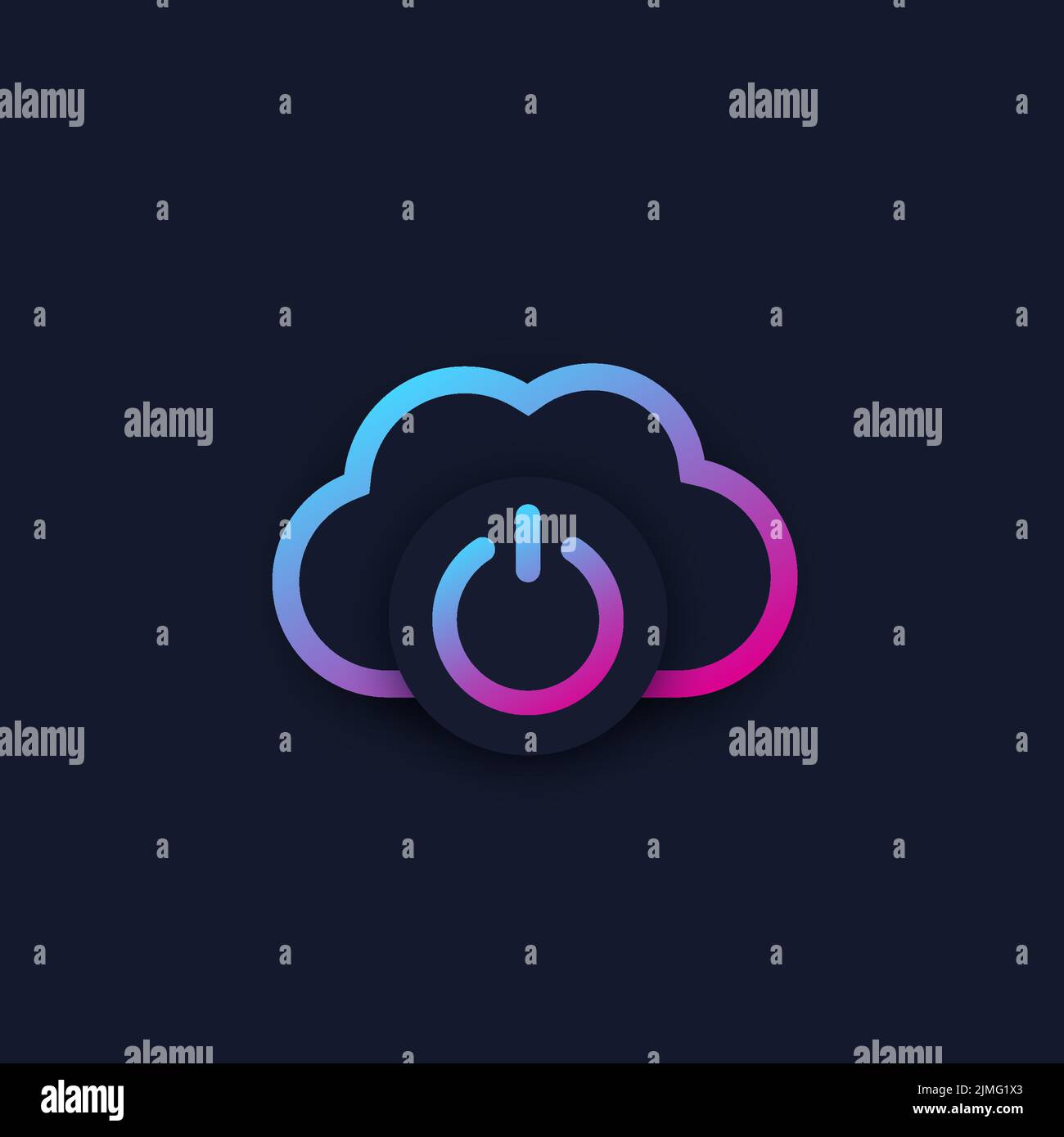 Cloud and off button, vector logo Stock Vector Image & Art - Alamy
