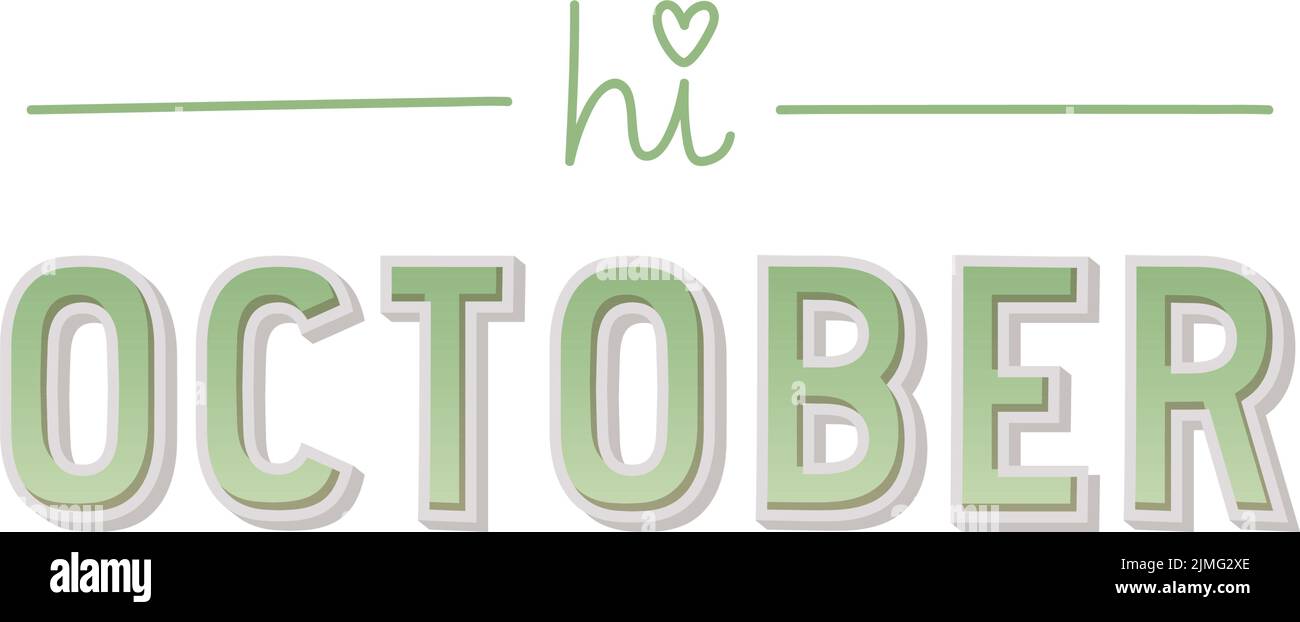 illustration of hi october Stock Vector Image & Art - Alamy