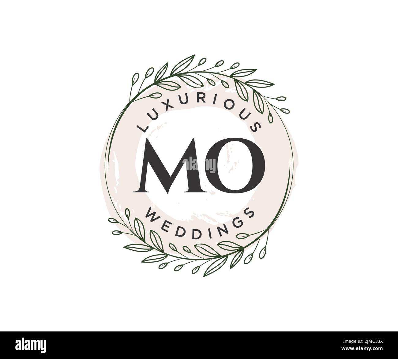 MO Initials letter Wedding monogram logos template, hand drawn modern ...