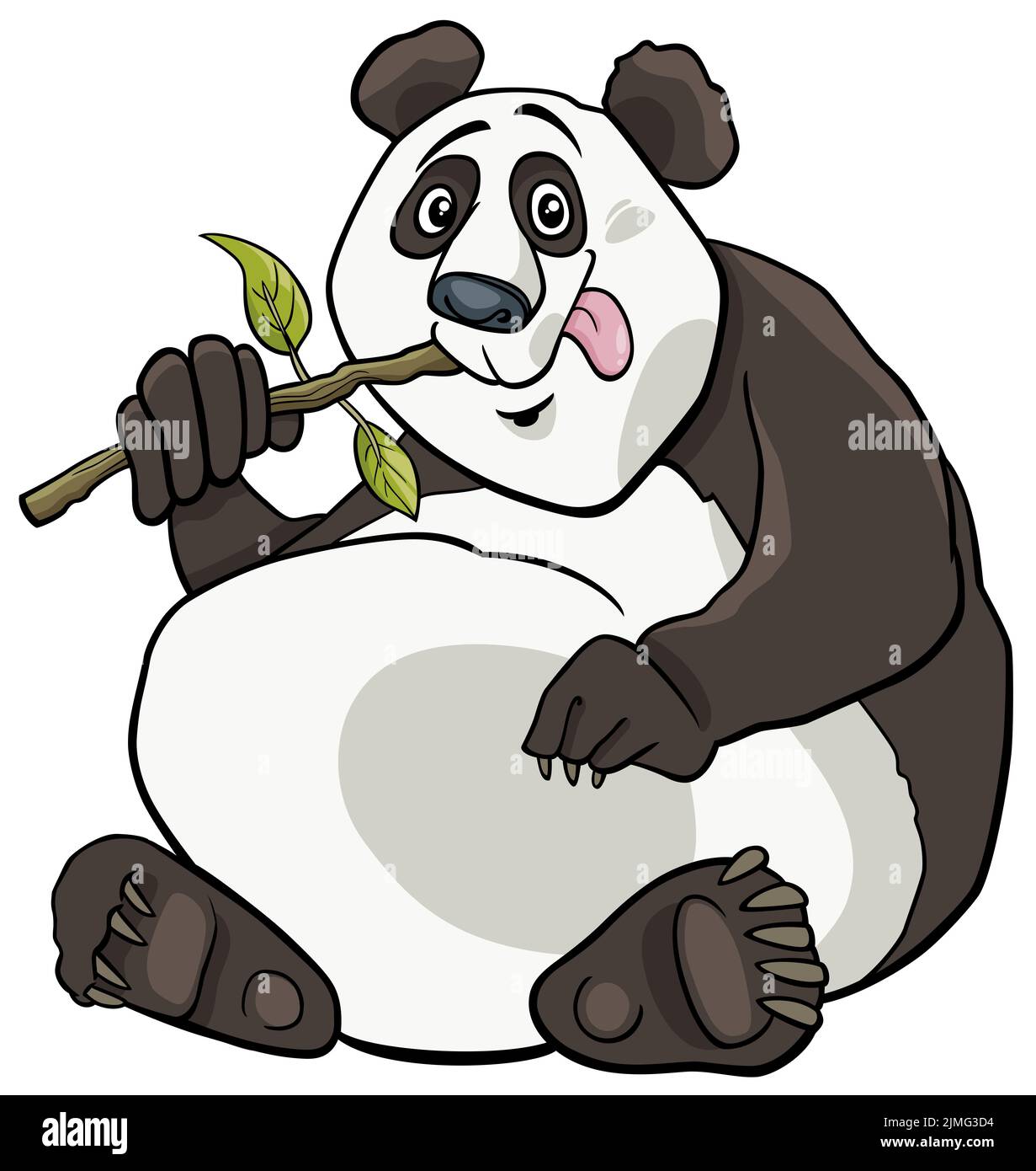 Cartoon illustration funny giant panda Cut Out Stock Images & Pictures ...