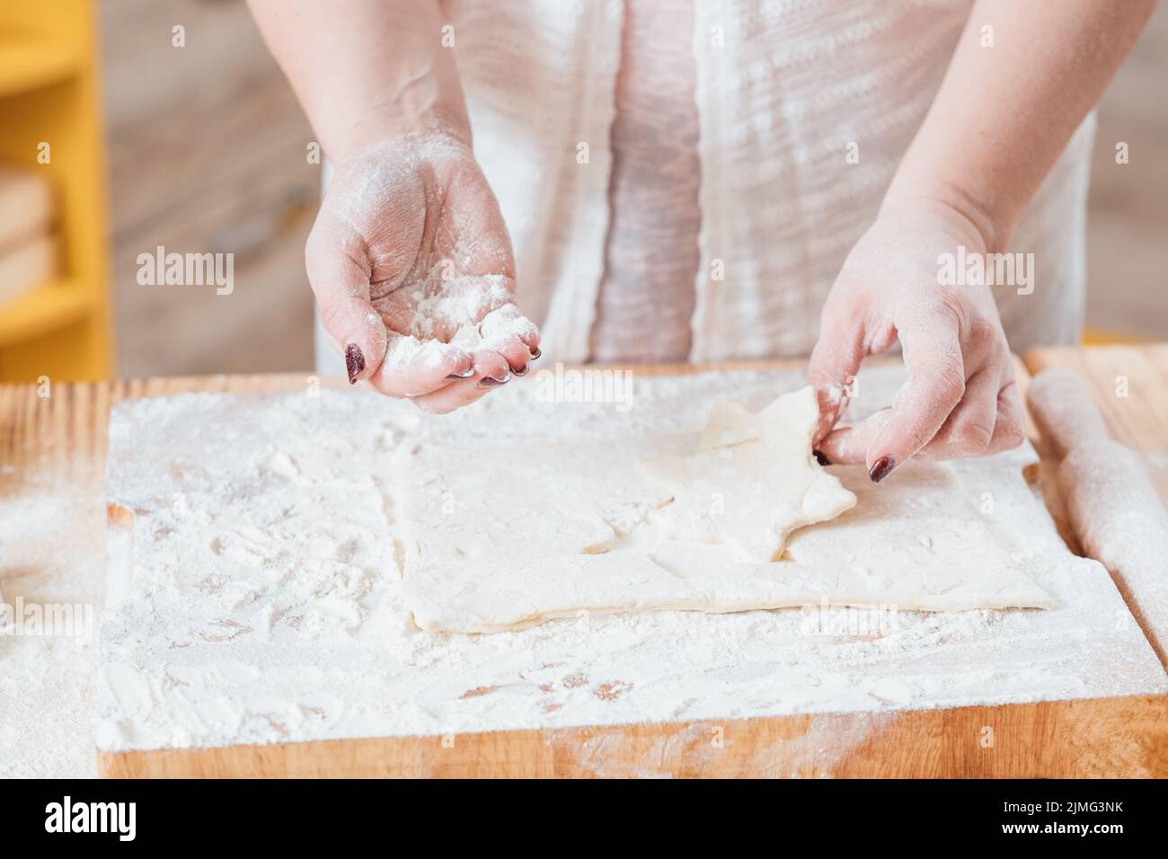 bakery food pastry cooking class biscuit making Stock Photo - Alamy