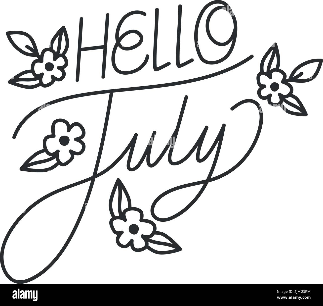 design of hello july Stock Vector Image & Art - Alamy