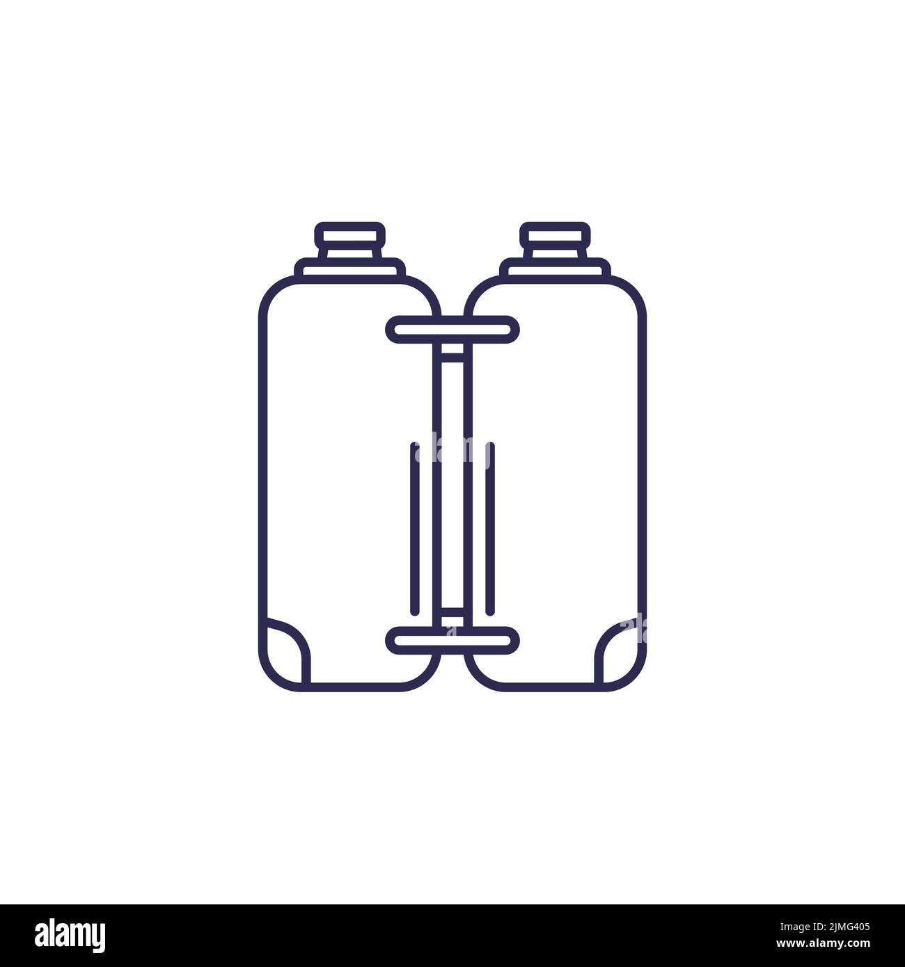 oxygen tanks icon, line vector Stock Vector Image & Art - Alamy