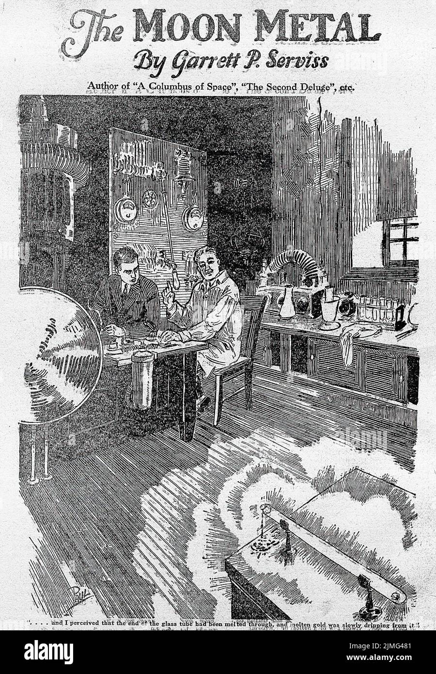 The Moon Metal (1900) by Garrett P. Serviss. Illustration by Frank R ...