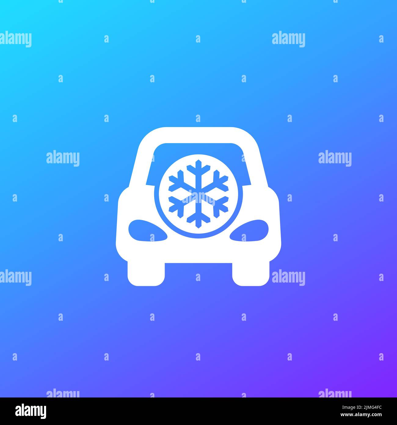 frost warning icon with a car, vector Stock Vector Image & Art - Alamy